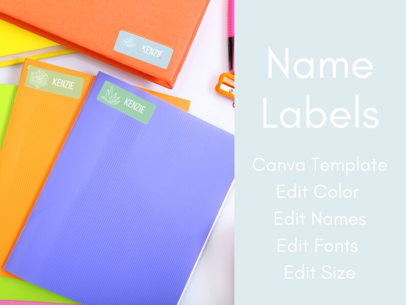 School Supply Labels / Name Labels for School Supplies / School Labels ...
