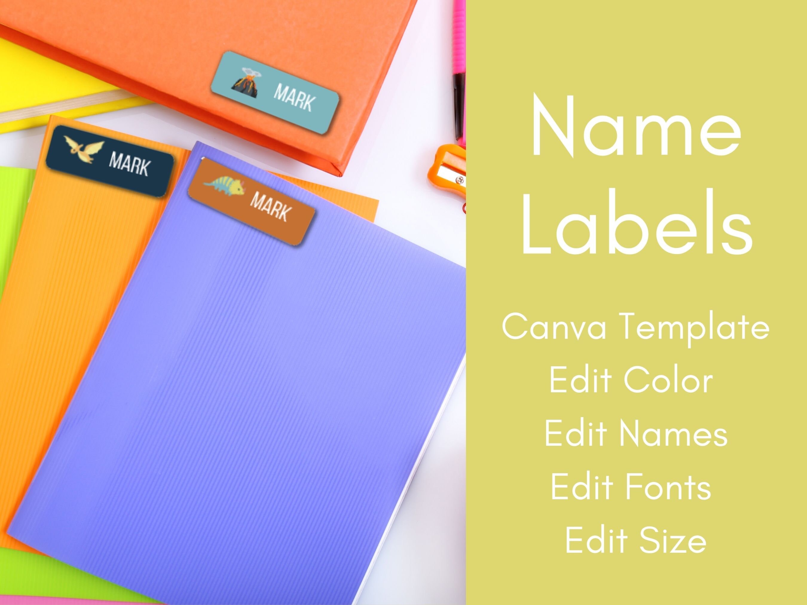 School Supply Labels / Name Labels for School Supplies / School Labels ...