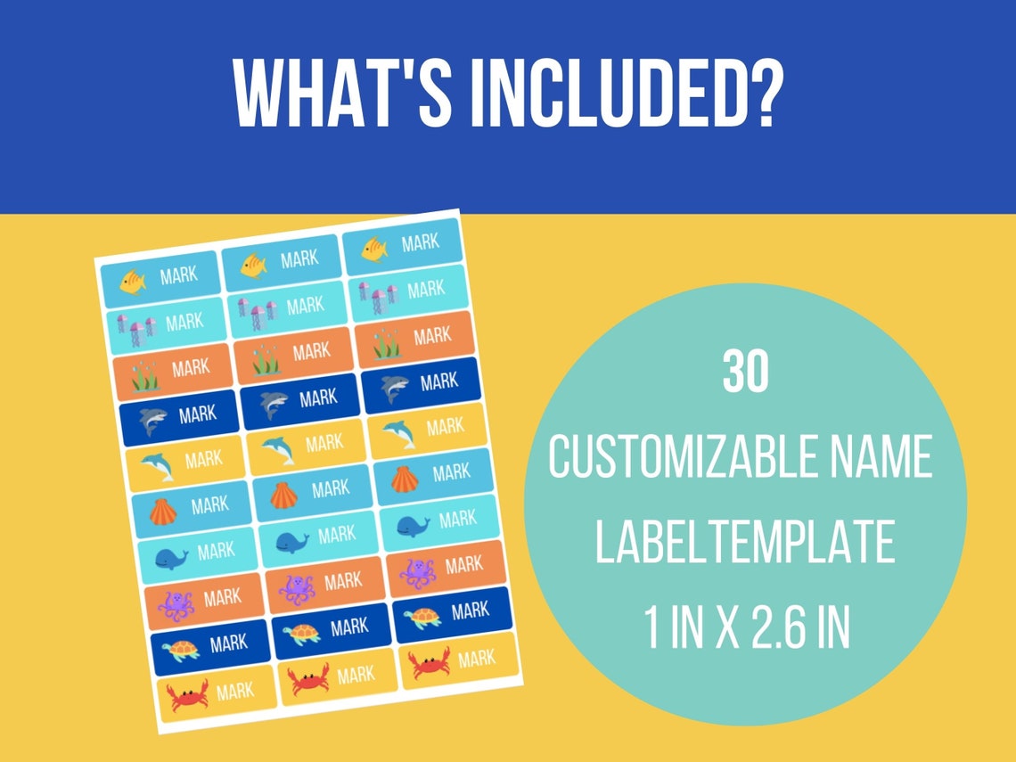 School Supply Labels / Name Labels for School Supplies / School Labels ...