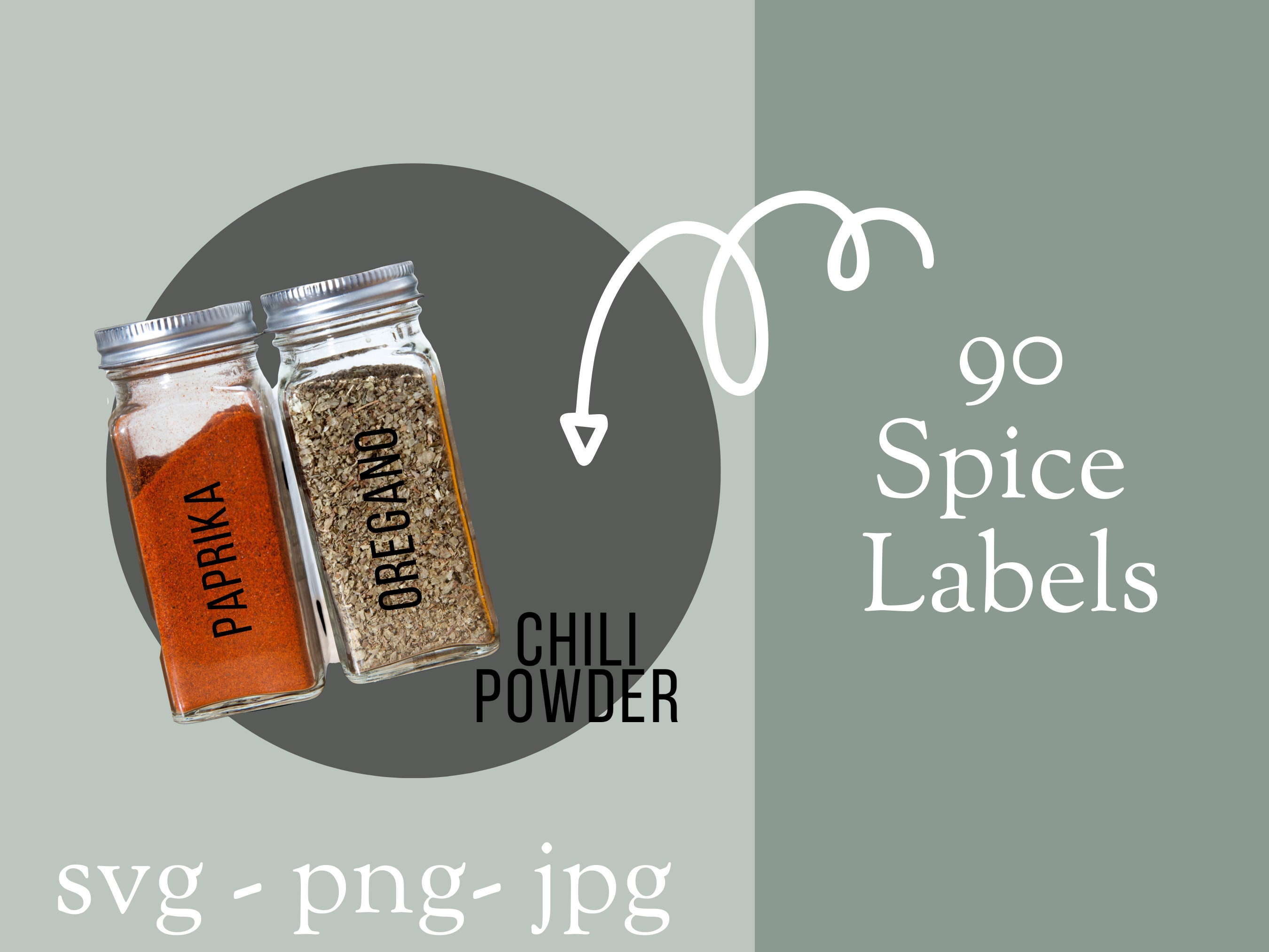 Spice Labels SVG / Spice Labels / Pantry Labels / Spice Jar Labels ...