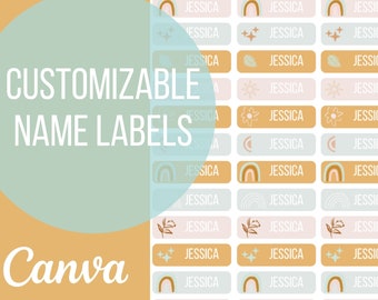 Pastel Pink School Supply Labels / Name Labels for School Supplies ...