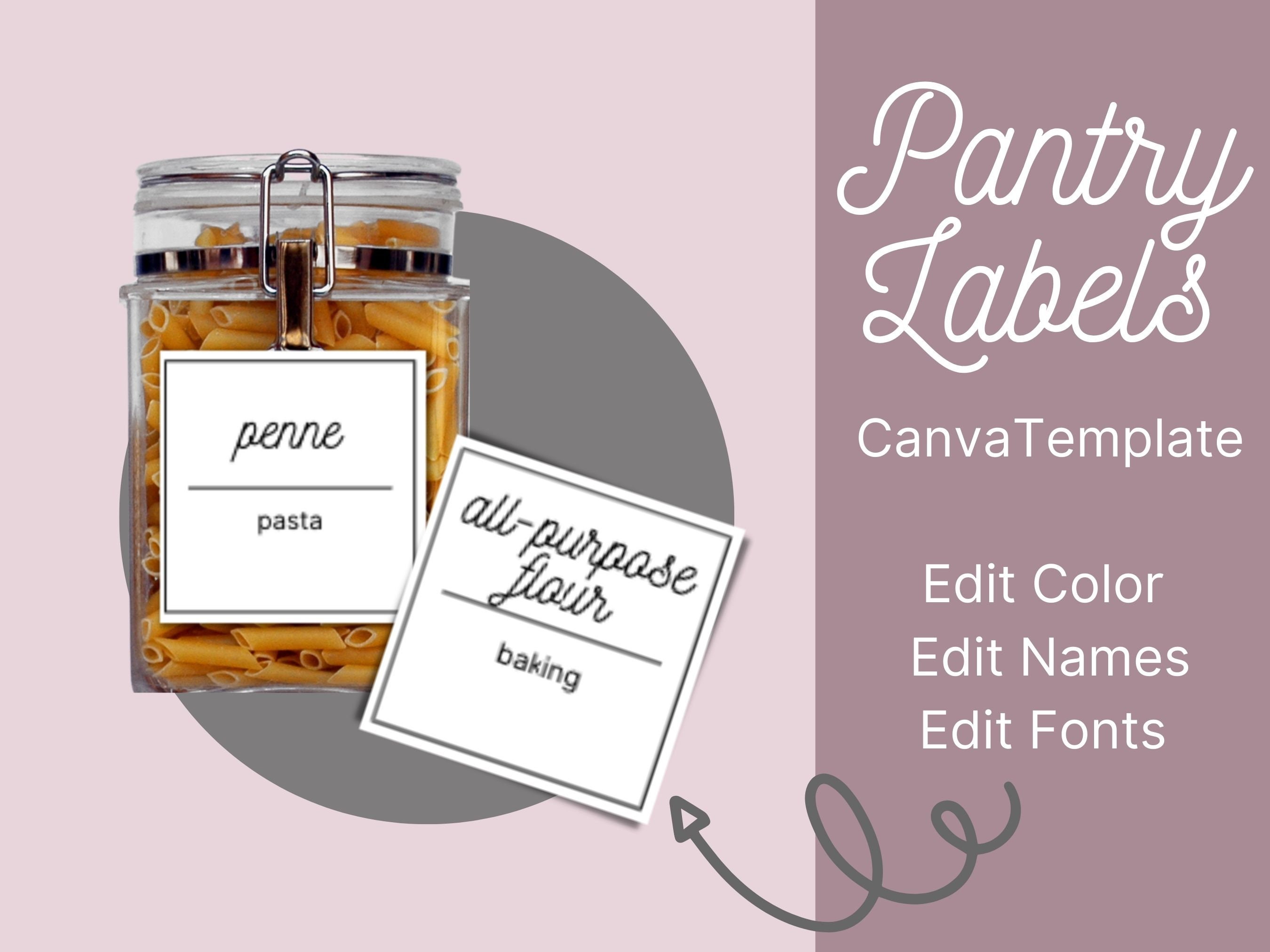 Editable Pantry Label /pantry Labels / Pantry Organization / Kitchen ...