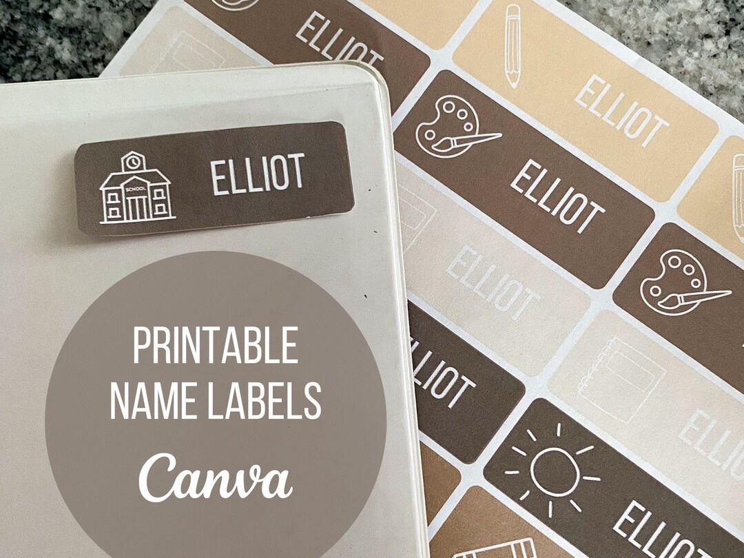 School Supply Labels / Name Labels for School Supplies / School Labels ...