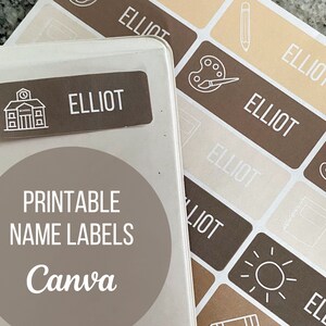 School Supply Labels / Name Labels for School Supplies / School Labels ...