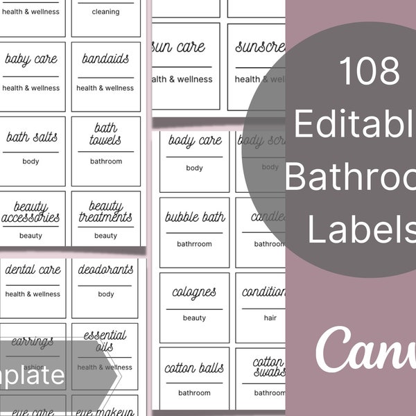 Bathroom Labels - Etsy