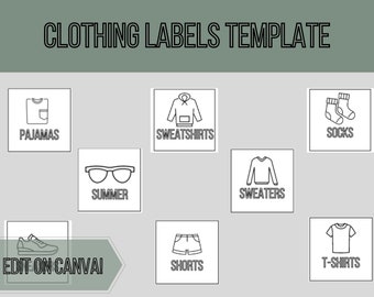 Printable Kids Clothing Dresser Drawers Closet Storage Labels Trofast ...