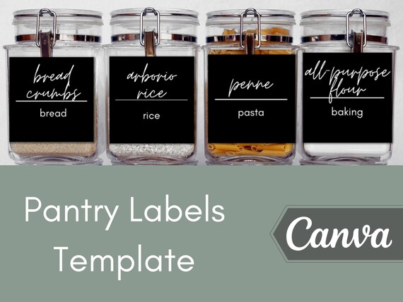 Editable Pantry Label /pantry Labels / Pantry Organization / - Etsy ...