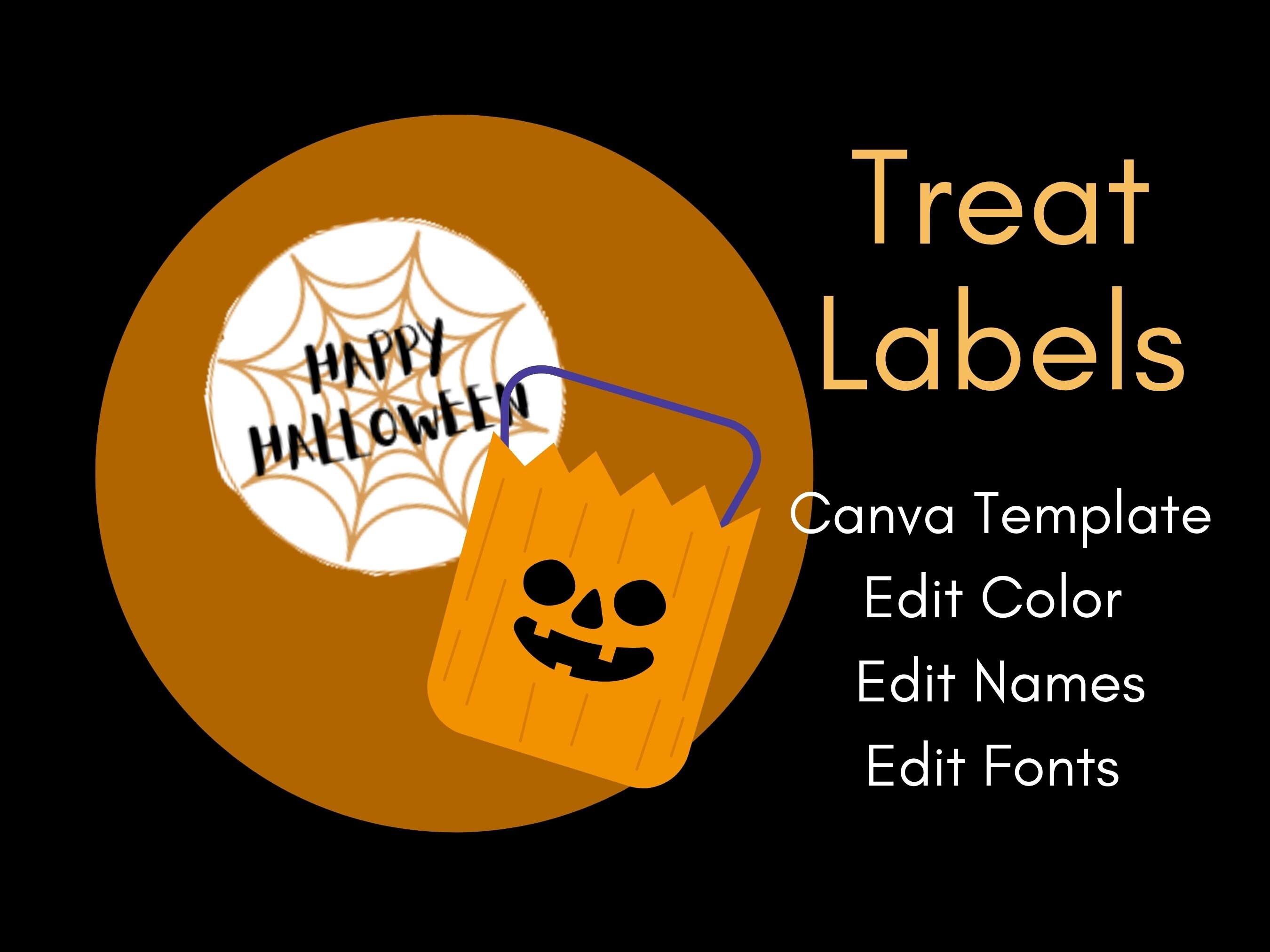 Printable Halloween Stickers / Label Template / Halloween Stickers ...