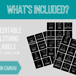 Printable Kids Clothing Labels Dresser Drawers Closet Storage Labels ...