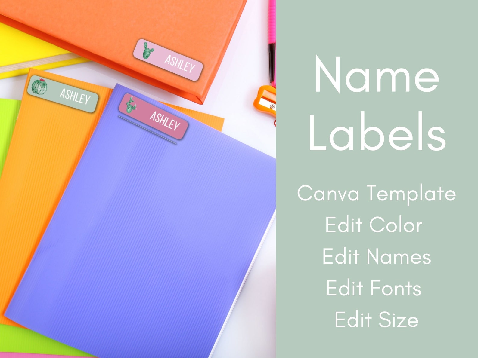 School Supply Labels Name Labels For School Supplies Etsy School Supply Labels Name Labels For School Supplies Etsy