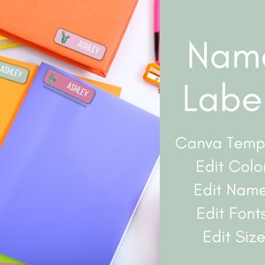 School Supply Labels / Name Labels for School Supplies / School Labels ...