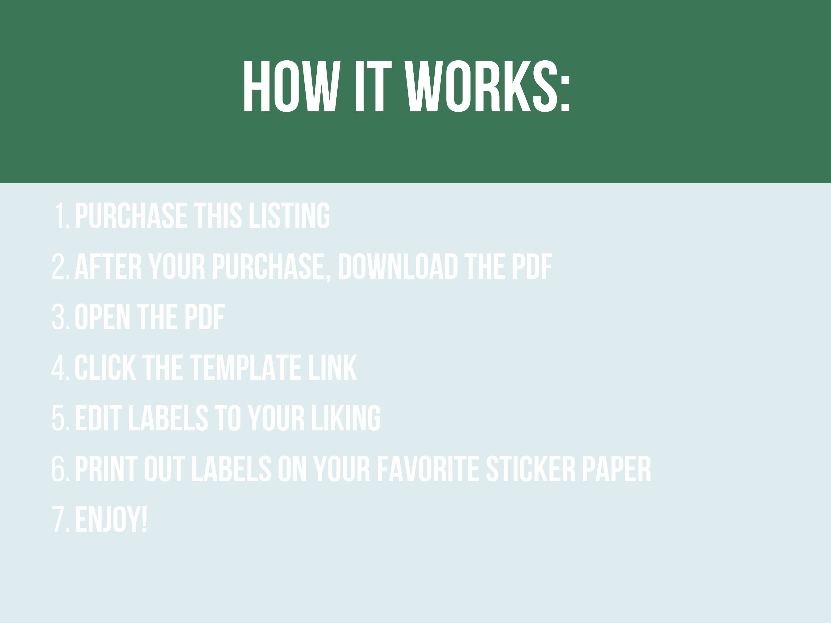 School Supply Labels / Name Labels for School Supplies / School Labels ...