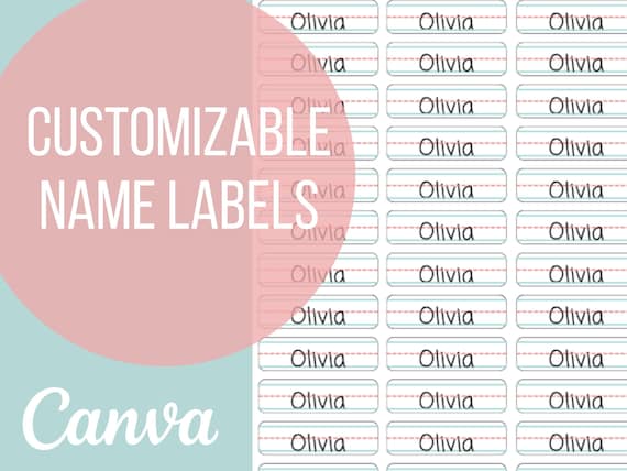 School Supply Labels / Name Labels for School Supplies / - Etsy