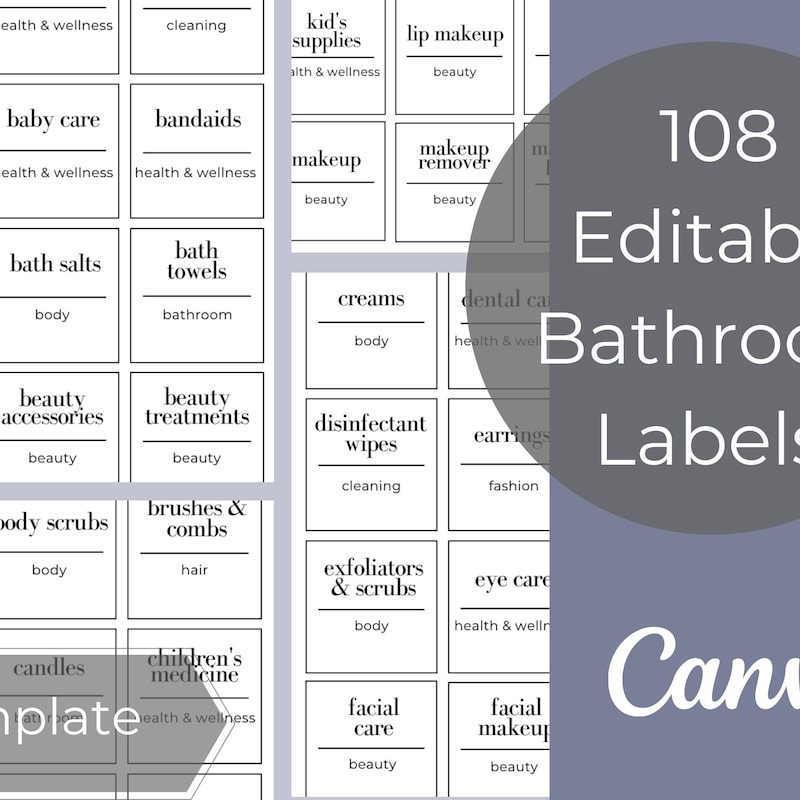 Bathroom Labels - Etsy