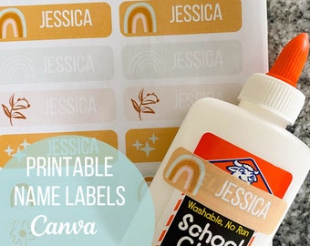 School Supply Labels / Name Labels for School Supplies / Back to School ...