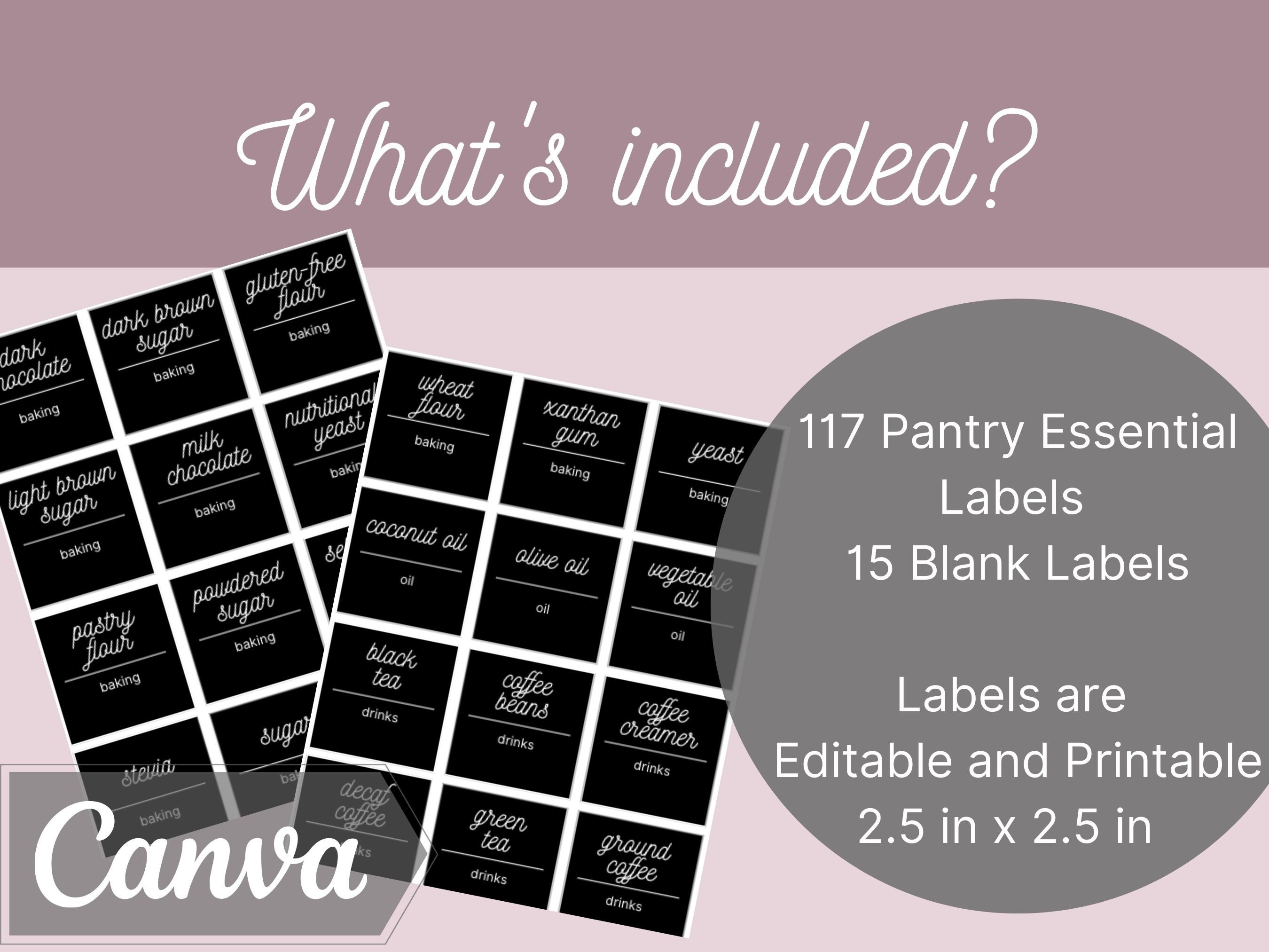 Editable Pantry Label /pantry Labels / Pantry Organization / Kitchen ...