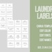Laundry Room Labels/ Editable Laundry Container Labels/ Laundry Room ...