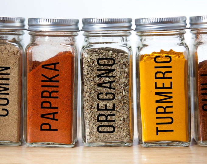 Printable Herbs and Spices Labels, SVG Cut File, Size Labels, Herb and ...