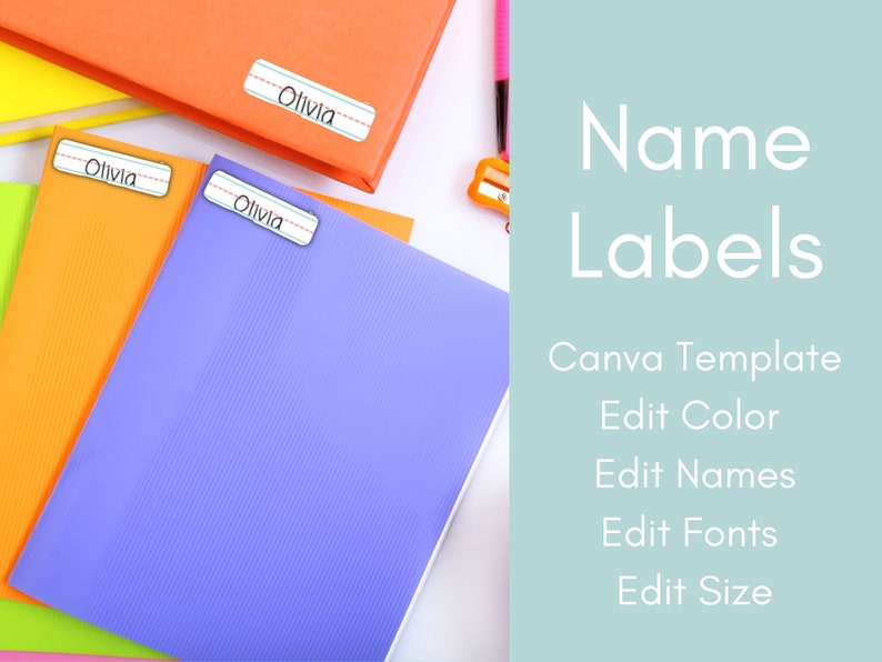 School Supply Labels / Name Labels for School Supplies / School Labels ...