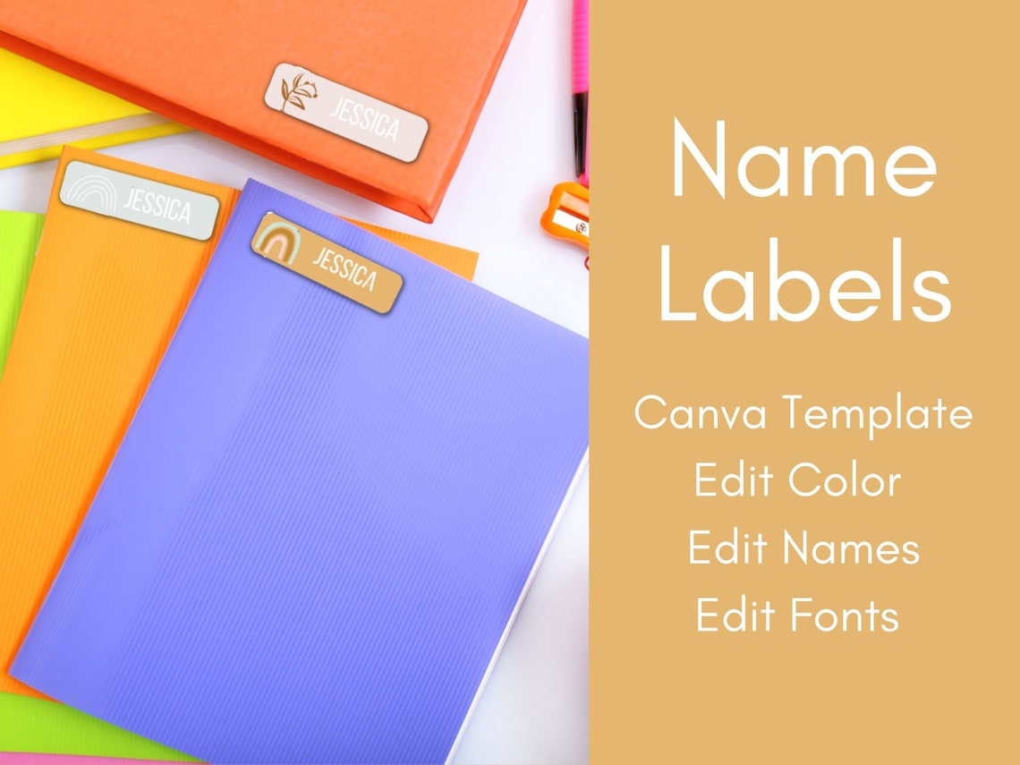 School Supply Labels / Name Labels for School Supplies / School Labels ...