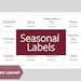 Holiday Storage Labels, Editable Holiday Labels, Holiday Organization ...
