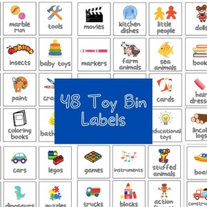 Toy Bin Storage Labels, Editable Toy Bin Storage Labels, Minimalist ...
