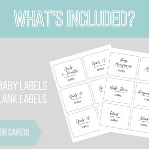 Editable Minimalist Baby Storage Labels, Nursery Organization (digital ...