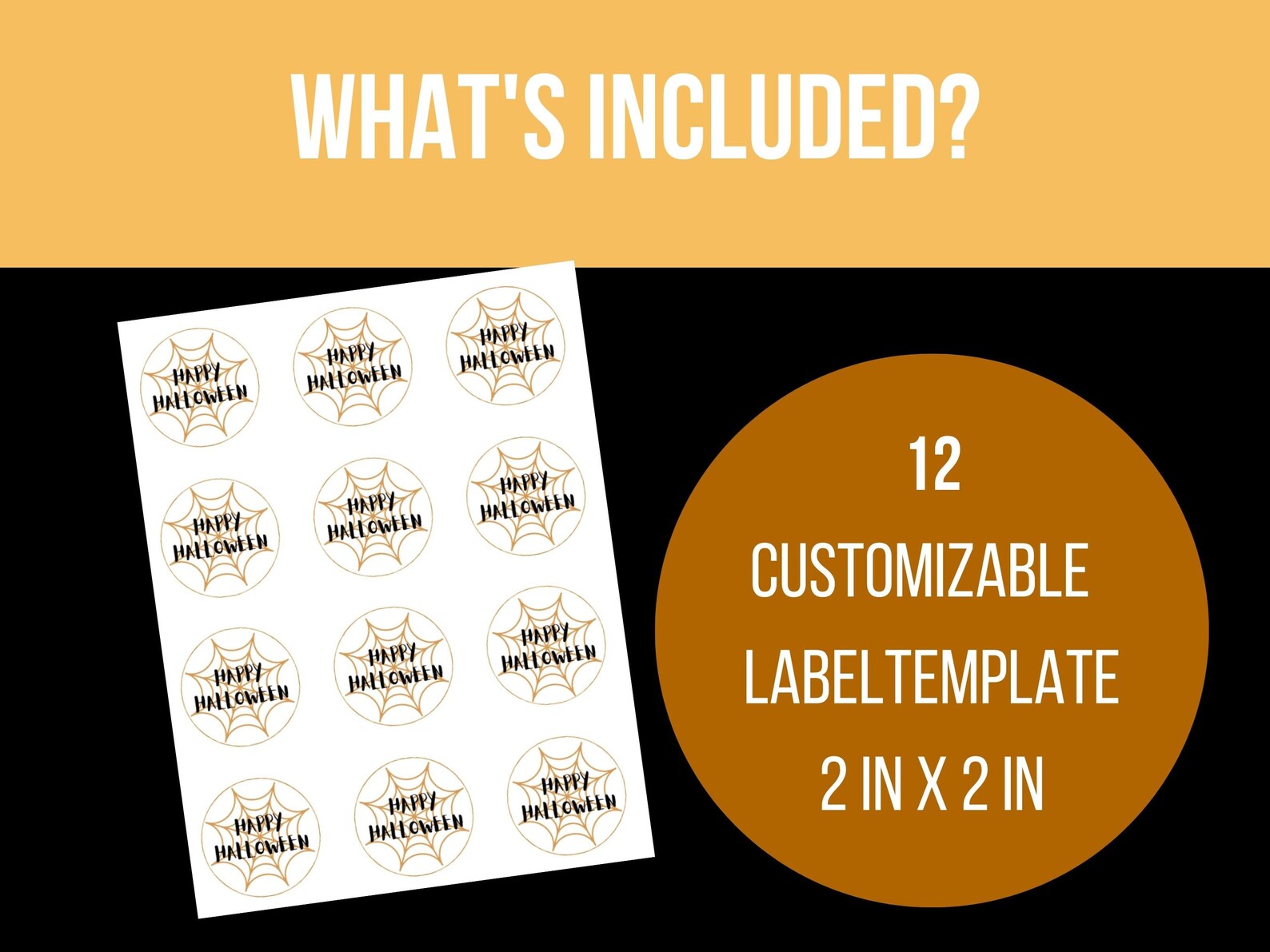 Printable Halloween Stickers / Label Template / Halloween Stickers ...