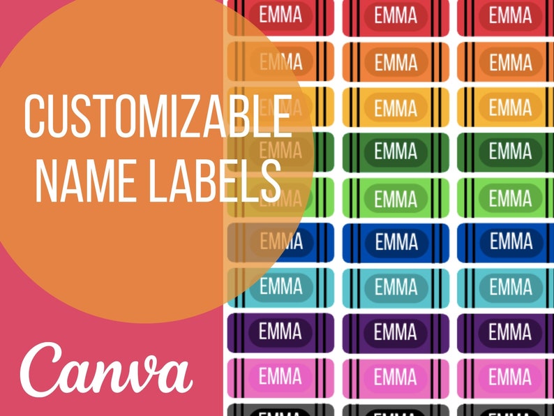 School Supply Labels / Name Labels for School Supplies / School Labels ...