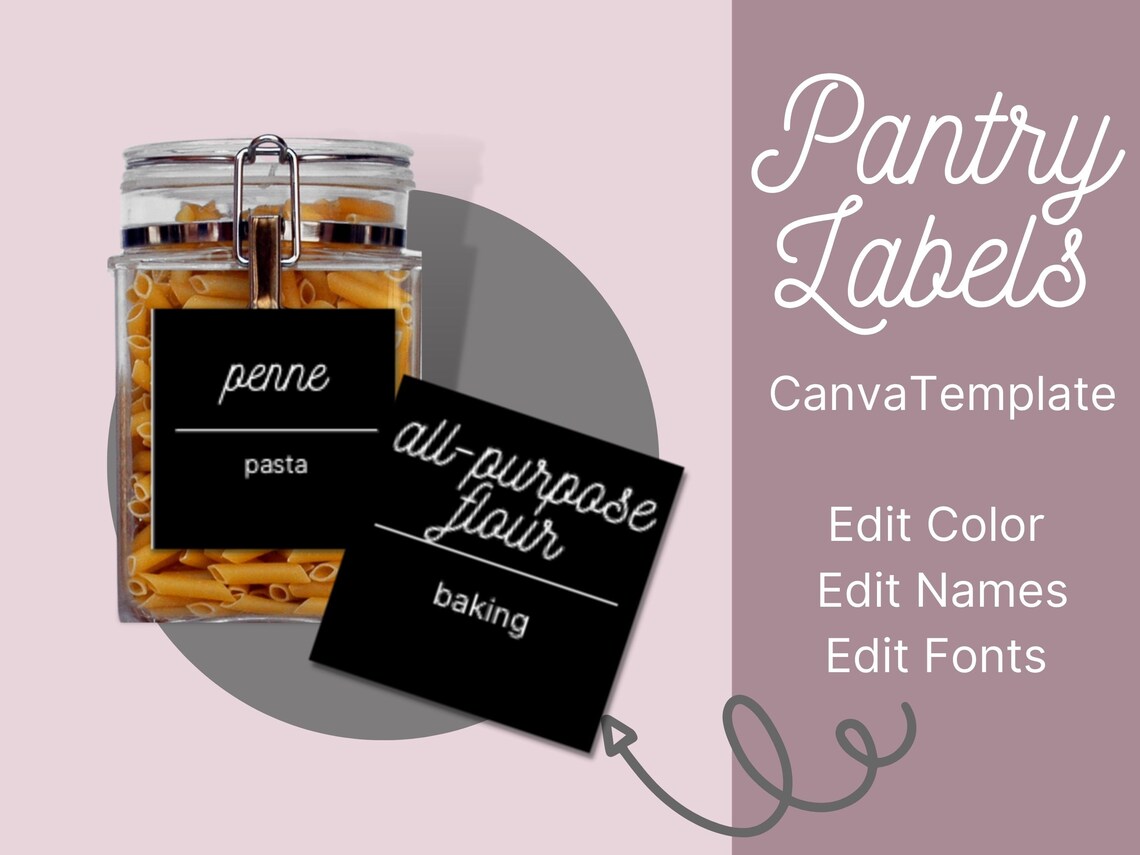 Editable Pantry Label /pantry Labels / Pantry Organization / Kitchen ...