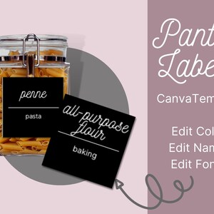 Editable Pantry Label /pantry Labels / Pantry Organization / Kitchen ...
