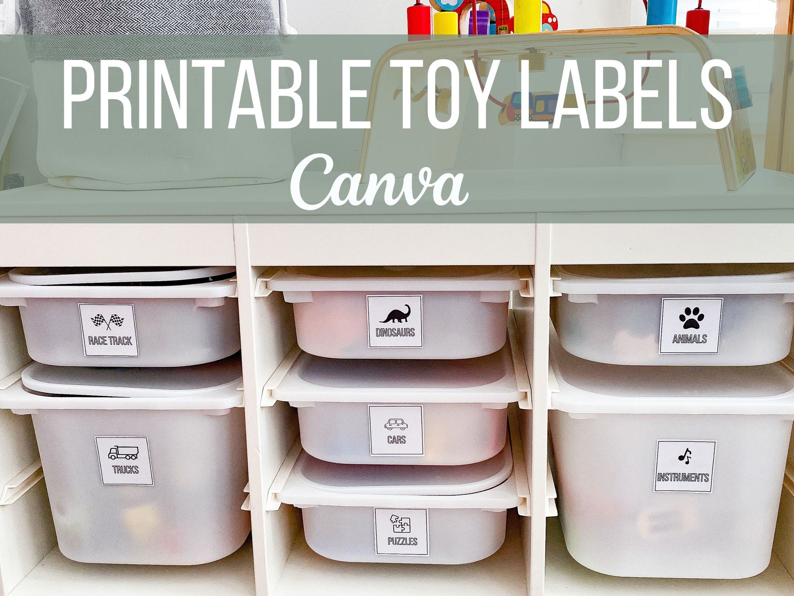 Toy Bin Storage Labels, Editable Toy Bin Storage Labels, Minimalist ...