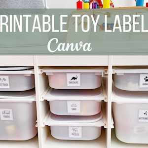 Toy Bin Storage Labels, Editable Toy Bin Storage Labels, Minimalist ...