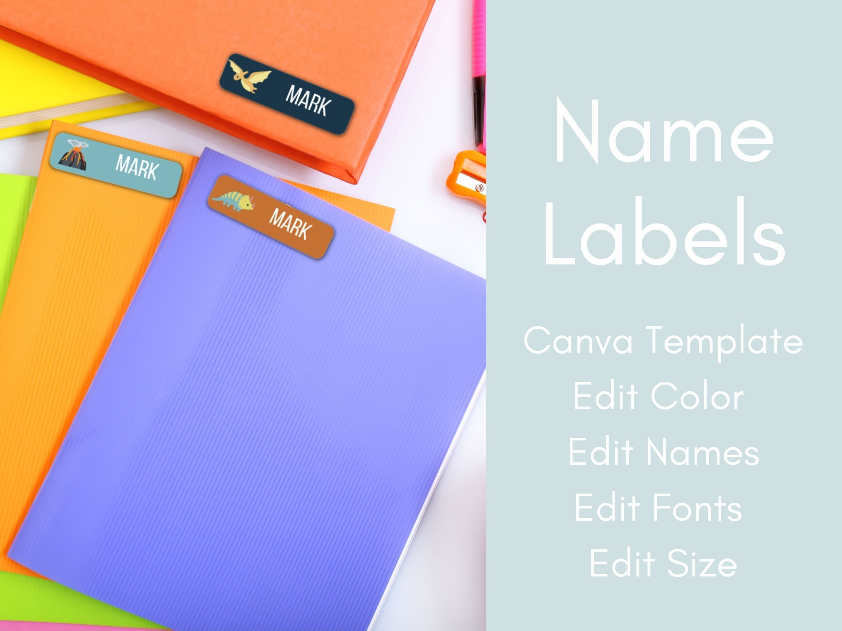 School Supply Labels / Name Tags for School Supplies / School Labels ...