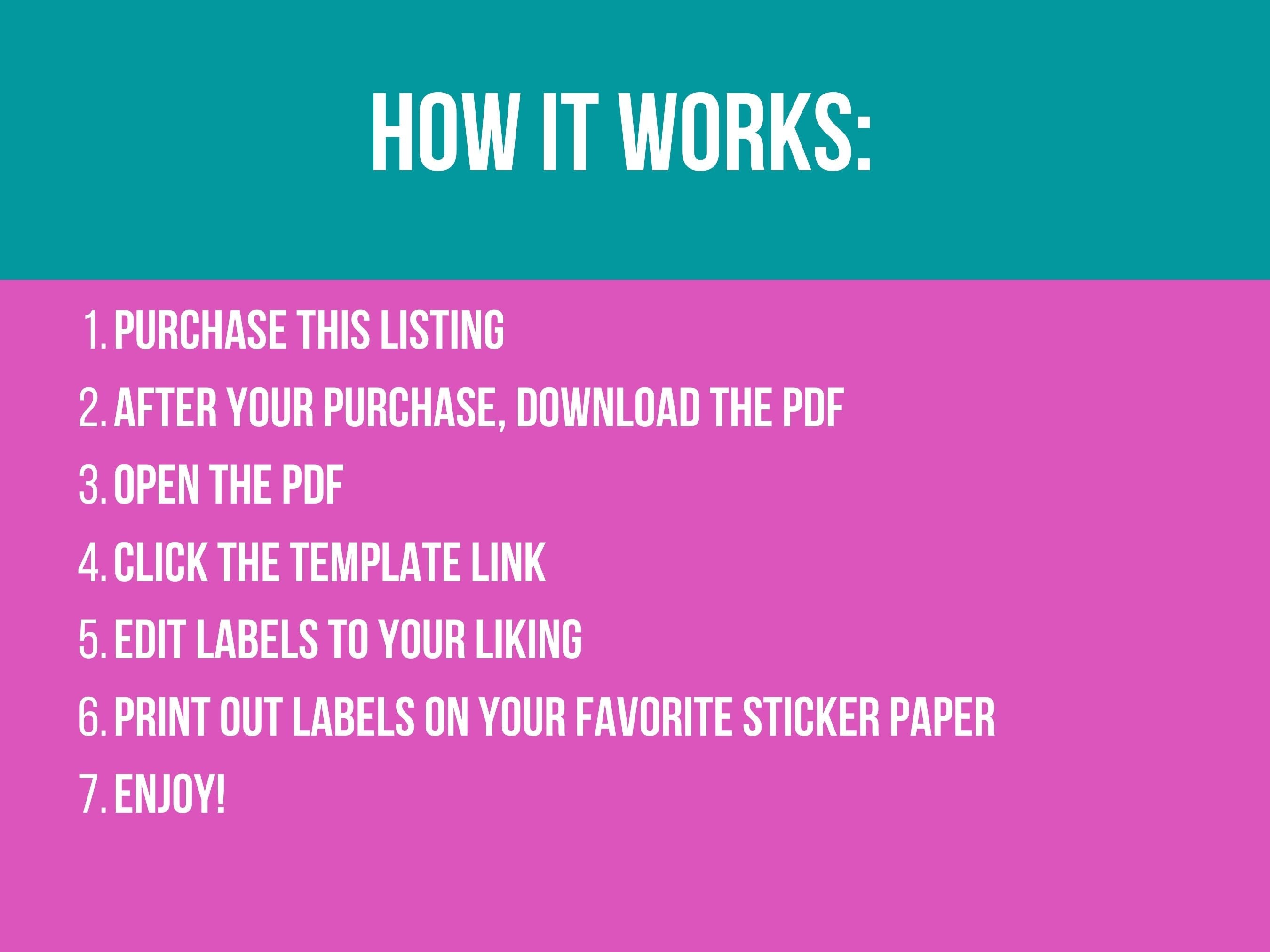 School Supply Labels / Name Labels for School Supplies / School Labels ...