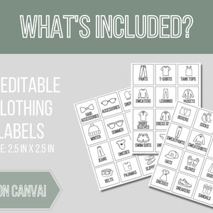 Printable Kids Clothing Labels Dresser Drawers Closet Storage Labels ...