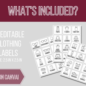 Printable Kids Clothing Labels Dresser Drawers Closet Storage Labels ...