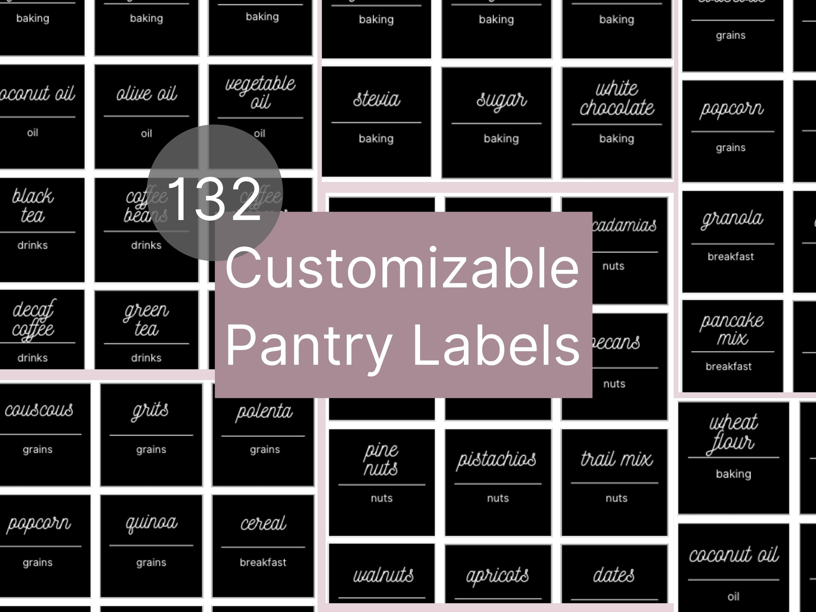 Editable Pantry Label /pantry Labels / Pantry Organization / Kitchen ...