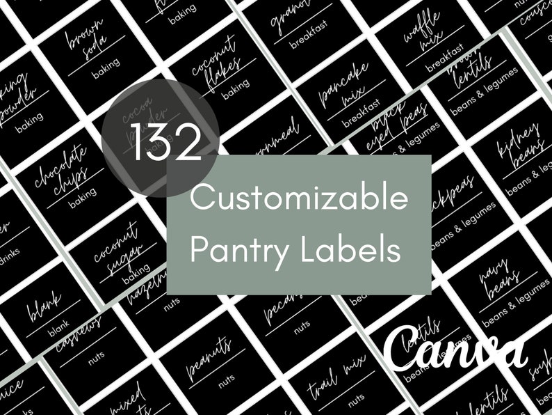 Editable Pantry Label /pantry Labels / Pantry Organization / - Etsy