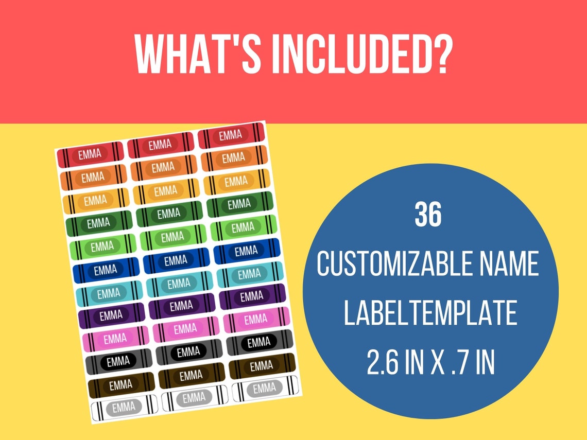 School Supply Labels / Name Labels for School Supplies / School Labels ...