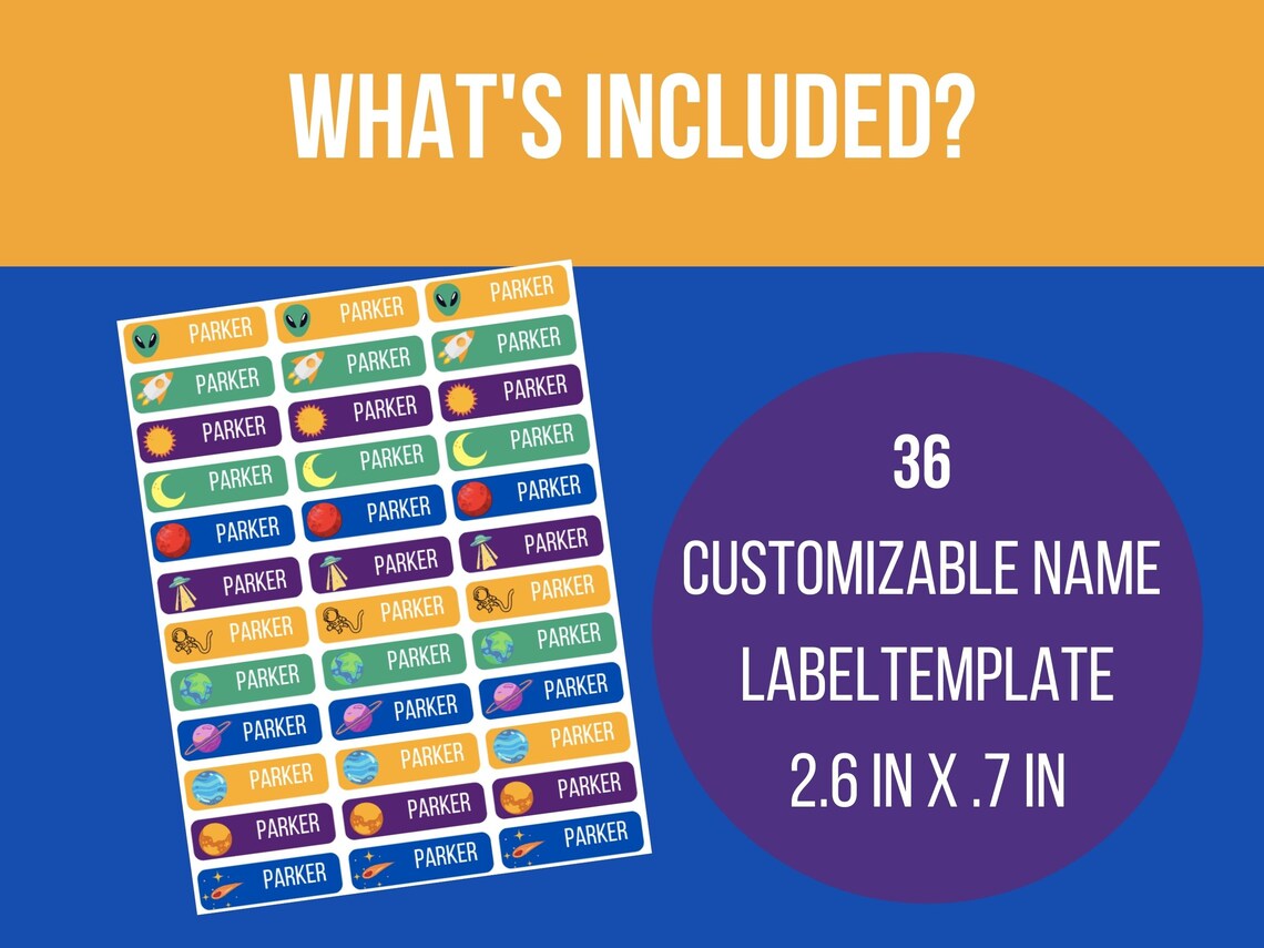 School Supply Labels / Name Labels for School Supplies / School Labels ...