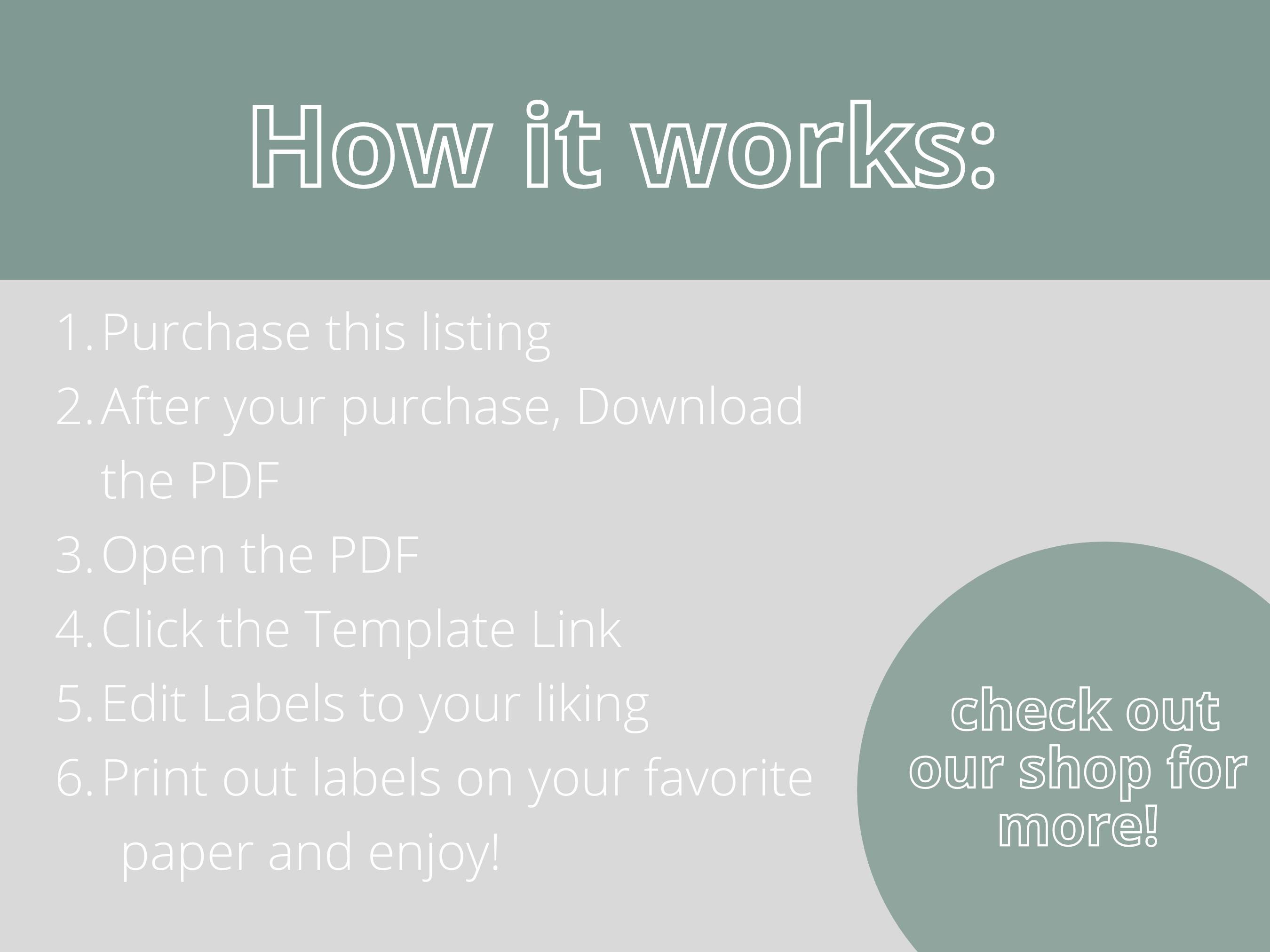 Printable Art Labels, Art Supply Labels, Craft Organization, Art ...