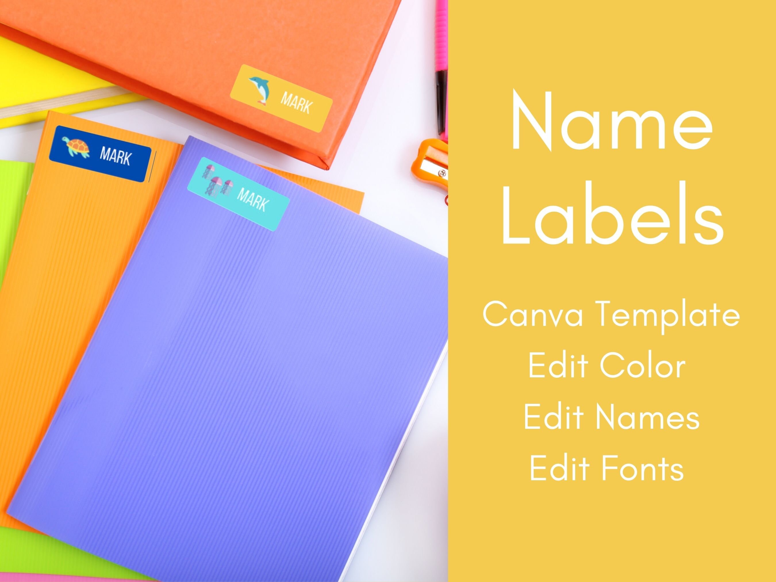 School Supply Labels / Name Labels for School Supplies / School Labels ...