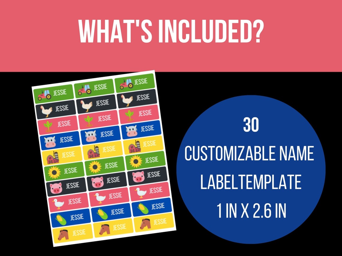 School Supply Labels / Name Labels for School Supplies / School Labels ...