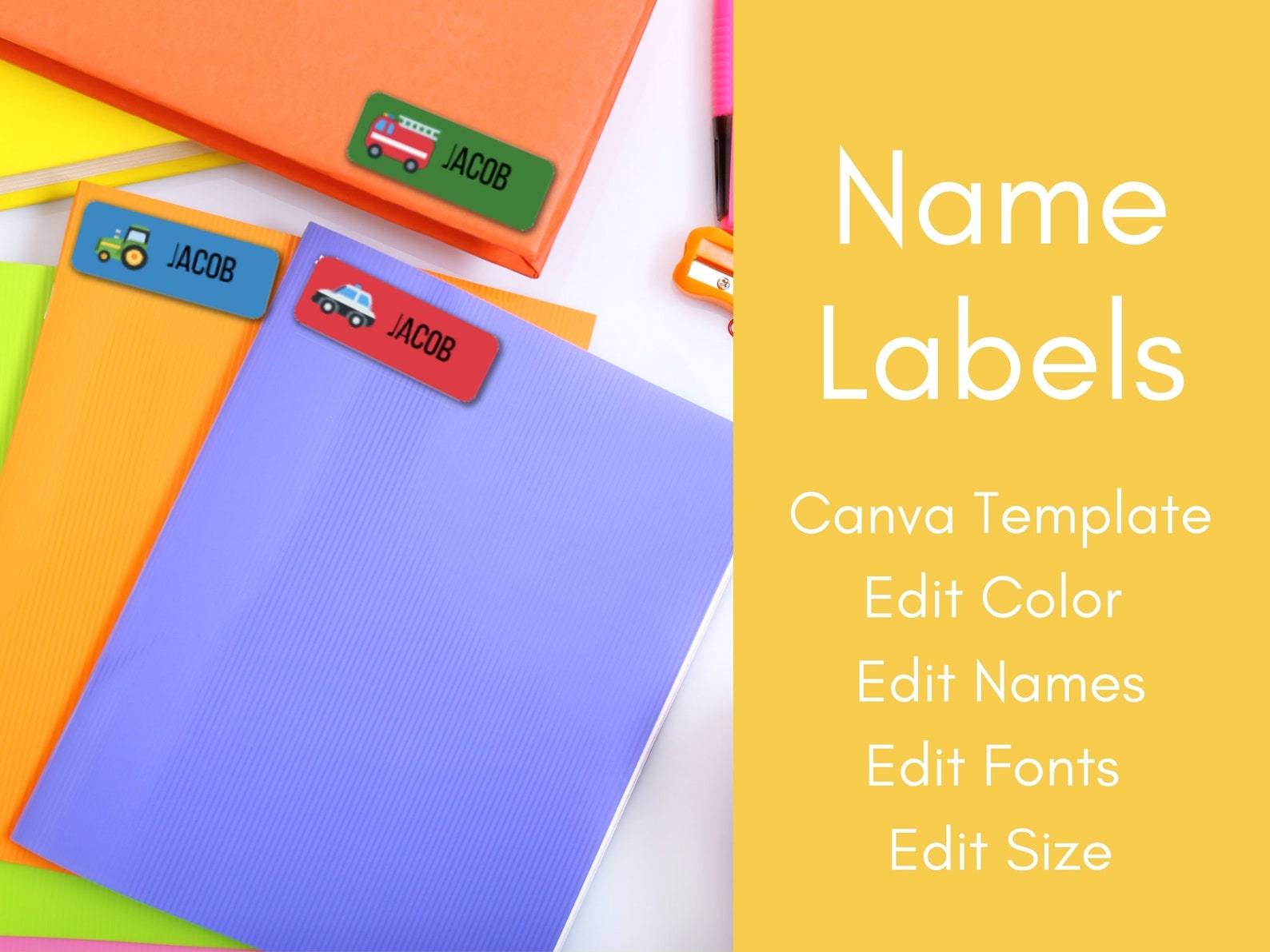 School Supply Labels / Name Labels for School Supplies / School Labels ...