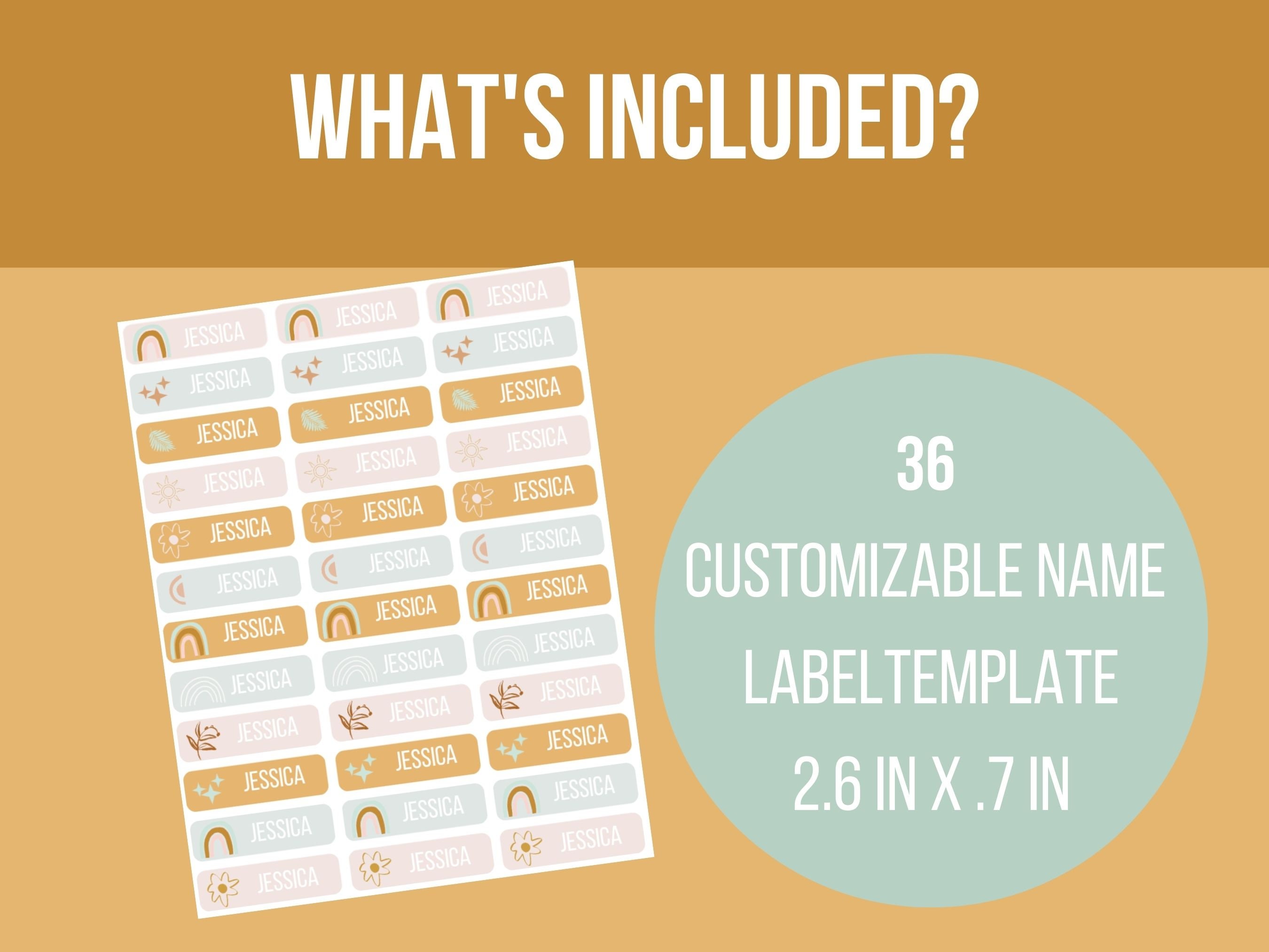 School Supply Labels / Name Labels for School Supplies / School Labels ...