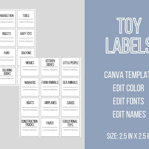 Toy Bin Storage Labels Editable Toy Bin Storage Labels - Etsy