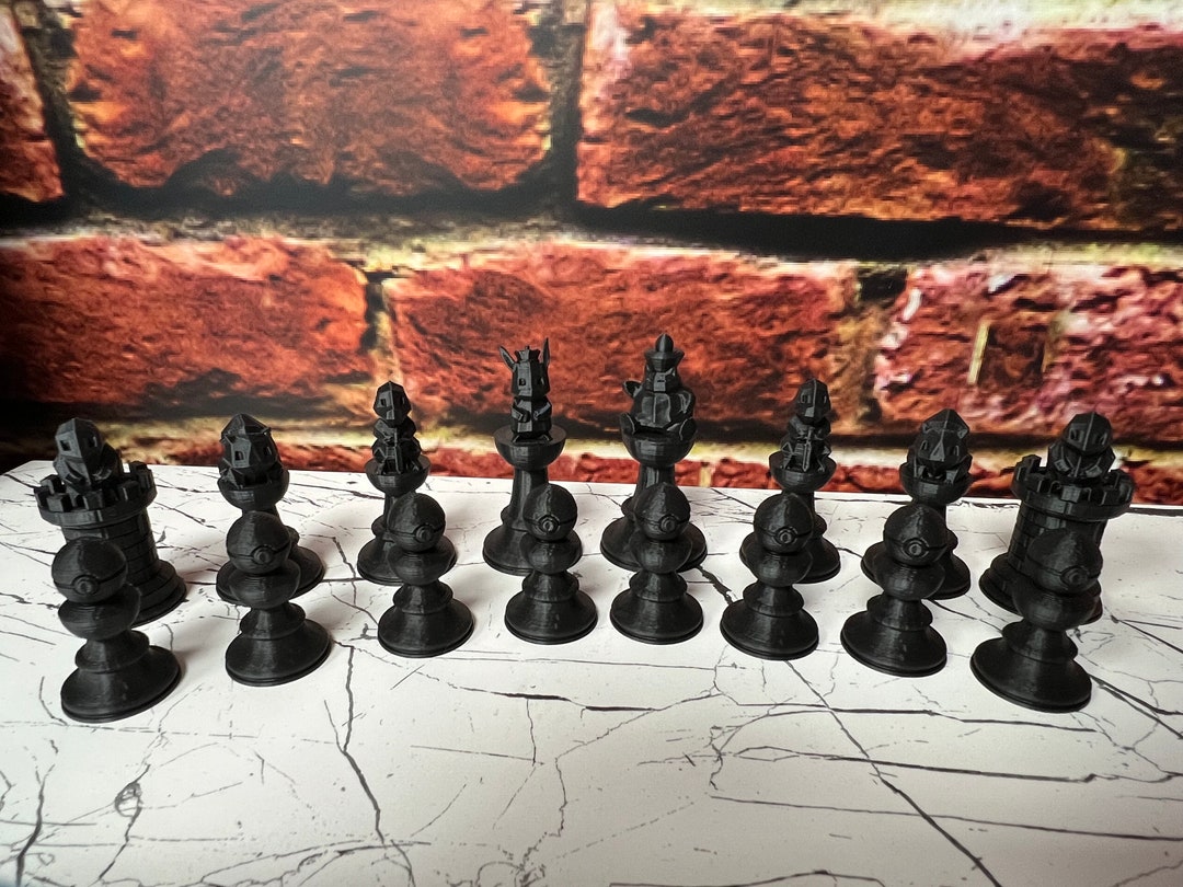 Complete Full Size Pokemon Chess Pieces 3D Printed - Etsy UK