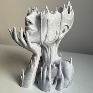 Melted Goddess Head Planter - Succulent Plant Pot - 3D Printed - Medusa ...