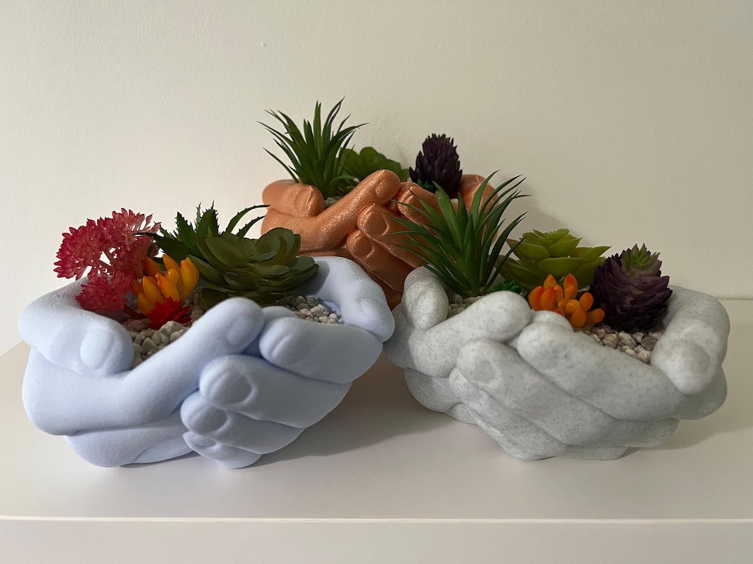 Hands Planter Bowl Succulent Planter Pot 3D Printed Home - Etsy